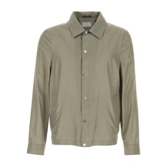 Brunello Cucinelli Ungef&uuml;tterte Jacke aus verklebter Seide - - Jackets - Herren - Grau - L