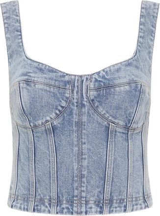 Rebecca Vallance haut-corset en jean - Bleu