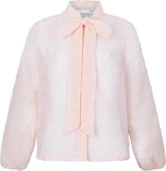 Douuod Femme, Blouses et Chemises, Orange, Taille: 36 FR Blouse Textur&eacute;e avec D&eacute;tail de