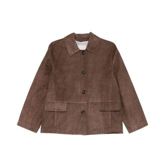 Max Mara Femme, Vestes, Brun, Taille: 40 FR Charme Suede Jacket