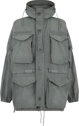 Maison Margiela Homme, Manteaux, Gris, Taille: S Parka Oversize en coton technique