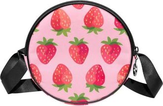 Generic Petit sac &agrave; bandouli&egrave;re Circle pour femme, petit sac &agrave; bandouli&egrave;re avec fermeture &eacute;clair, bretelles r&eacute;glables, sac &agrave; main rond d&eacute;contract&eacute; pour femmes