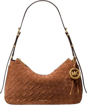 Michael Kors Nolita Medium Hand-Woven Suede Shoulder Bag - - Bags - Damen - Braun - ONE SIZE