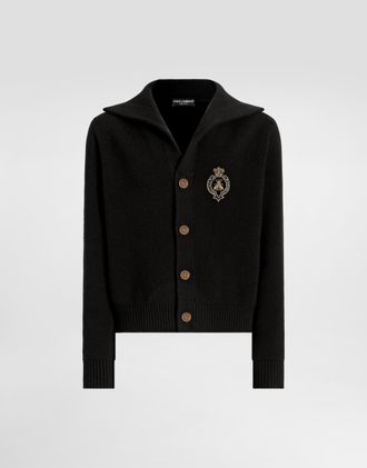 Dolce & Gabbana Virgin Wool Cardigan With Embroidery - Mann Collection Schwarz 54