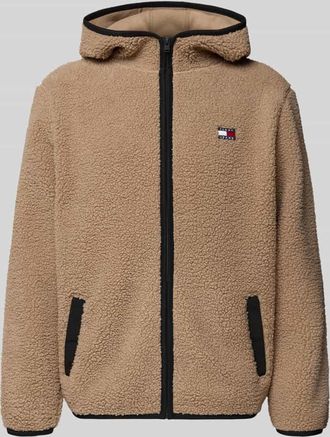 Tommy Jeans Regular Fit Webpelzjacke mit Kapuze