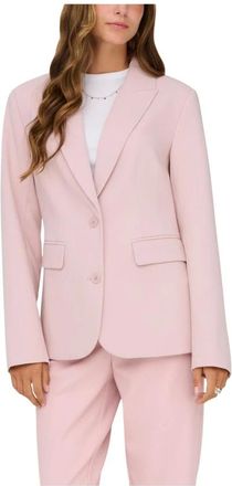Only Only, Femme, Vestes, Rose, Taille: 32 FR Blazer Court &agrave; Col Revers et D&eacute;collet&eacute; en V