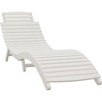 vidaXL Vidaxl - Sonnenliege Wei&szlig; 184x55x64 cm Massivholz Akazie