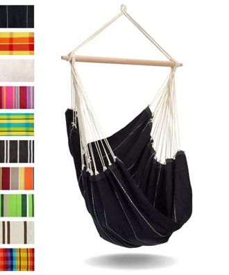 Amazonas Sandals XL Hängesessel Brasil | Hängesessel ohne Gestell mit großer Sitzfläche, handgefertigt in Brasilien | Belastbar bis 150 kg; Sitzfläche 1,6m x 1,3m; Sta