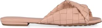 Bottega Veneta Femme, Chaussures, Rose, Taille: 36 EU Sandales Slides Intrecciato
