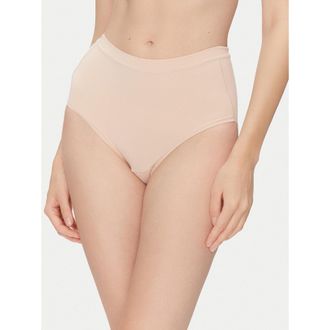 Ysabel Mora Klassischer Damenslip mit hoher Taille 19697 Beige