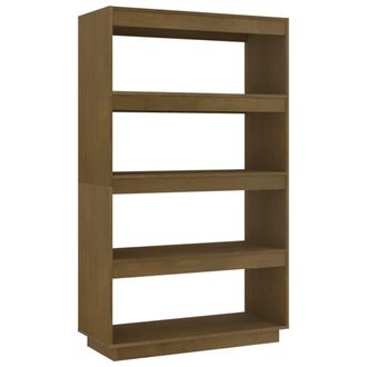 Generic Massivholz Kiefer B&uuml;cherregal, Regal, Standregal, Aktenregal, B&uuml;roregal, Raumtrenner Aufbewahrung f&uuml;r Wohnzimmer(Nat&uuml;rlich 40x35x71cm) (Honigbraun 21)
