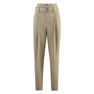 Bottega Veneta Kompakte Baumwollhose - - Trousers - Damen - Beige - 2XS