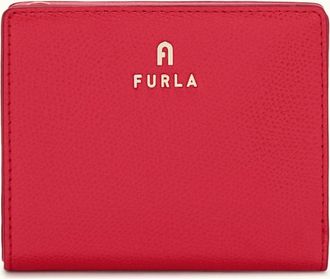 Furla Camelia Kompaktes Portemonnaie S Ruby Rot Strukturiertes Leder Damen