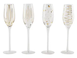 Mikasa Mikasa Cheers Martinigläser, 290 ml, 4 Stück, Gold, 210 ml