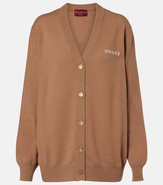 Gucci Cardigan en cachemire &agrave; logo