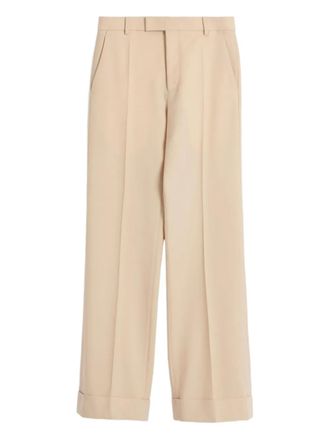 Valentino Garavani pantalon &agrave; design pliss&eacute; - Tons neutres