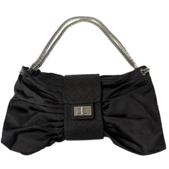 Chanel Pre-owned Satin Schultertasche - - Pre-owned - Damen - Schwarzk - ONE SIZE
