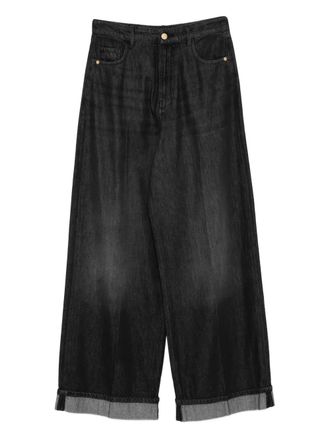 Max Mara Lusso cuffed jeans - Schwarz