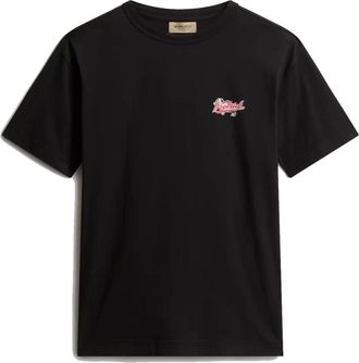 Woolrich Homme, Tops, Noir, Taille: XL Cotton Emblem Tee