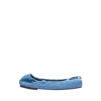 Jacquemus Denim Square Toe Ballerina Flats - - Shoes - Damen - Blau - 36 EU