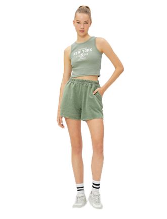 Koton Women Relax Fit Drawstring Basic Shorts
