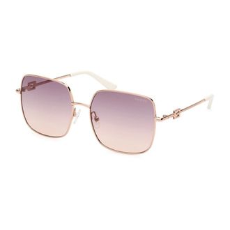 Guess Quadratische Sonnenbrille aus Metall - - Accessories - Damen - Gelb - 58 MM