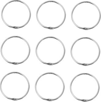 Hemoton 12 St&uuml;ck Metall Vorhangringe Gardinenringe Rund Silber F&uuml;r Badezimmer Und Fenster Gardinenstangen