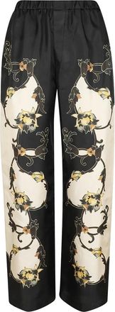 La DoubleJ Club Pants Plac&eacute;e - - Trousers - Damen - Schwarzk - S