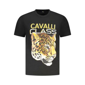 Cavalli Homme, Tops, Noir, Taille: M T-Shirt en coton