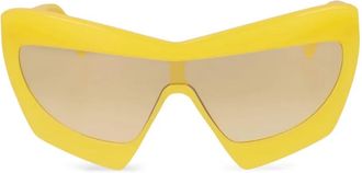 GCDS x Pawaka logo geometric-frame sunglasses - Gelb