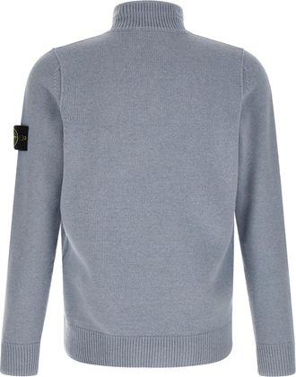 Stone Island Virgin Wool Cardigan - Blue