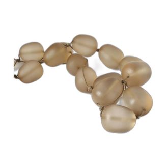 Emporio Armani Halskette aus mattem Harz - - Accessories - unisex - Beige - ONE SIZE
