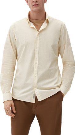 s.Oliver Herren Hemd Langarm 2127455 Hemd langarm, 01A3 wei&szlig;|gelb, L