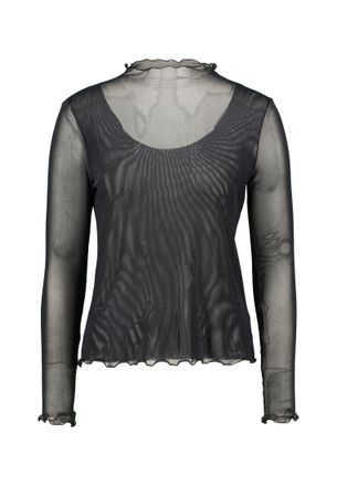 Zero Damen Langarmshirt transparent 36, Black Beauty