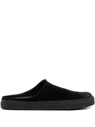 James Perse Mules aus Wildleder - Schwarz