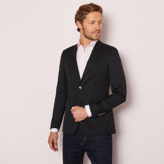 Eden Park Blazer Noir Slim Fit 100 % Laine Old Ref Pp