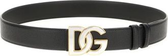 Dolce & Gabbana Homme, Accessoires, Noir, Taille: 100 CM Ceinture &agrave; boucle logo