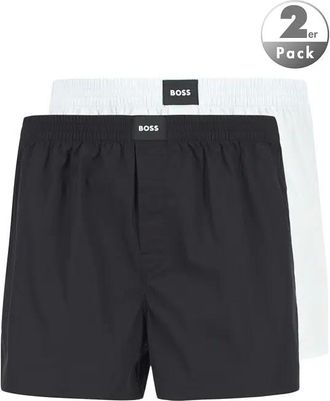 HUGO BOSS Herren Boxershorts blau Baumwolle & Mix Gestreift