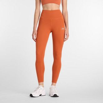 New Balance Femme NB Harmony High Rise Legging 25 en Rouge, Poly Knit, Taille XS