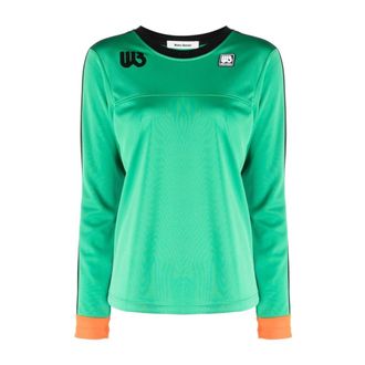 Wales Bonner Commune Langarmshirt - - Tops - Damen - Gr&uuml;n - S