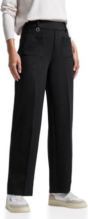 Street One 3716774 Pantalon Coupe Droite, Noir, 38W / 28L Femmes