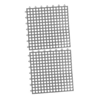 Valiclud rutschfeste PVC Bodenmatten 2 St&uuml;ck Mit Abflussl&ouml;chern Ineinandergreifende Outdoor Bodenschutzmatten F&uuml;r Bad K&uuml;che Balkon Und Garten