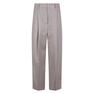 Brunello Cucinelli Wide Hosen - - Trousers - Damen - Beige - M
