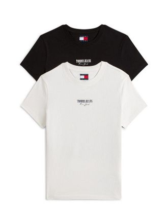 Tommy Jeans Kurzarmshirt TJW 2PACK ESSENTIAL LOGO 2 TEE (Packung, 2-tlg)