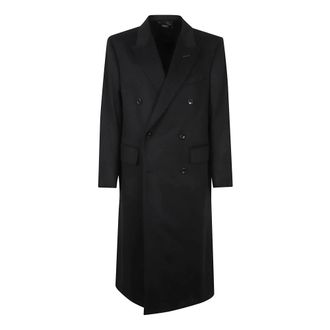 Tom Ford Homme, Manteaux, Noir, Taille: L Manteau dofficier en cachemire
