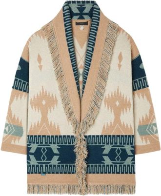 Alanui Femme, Pulls, Multicolore, Taille: 38 FR Icon Jacquard Cardigan
