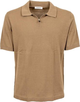 KANGRA Homme, Tops, Brun, Taille: M Polo avec Zip