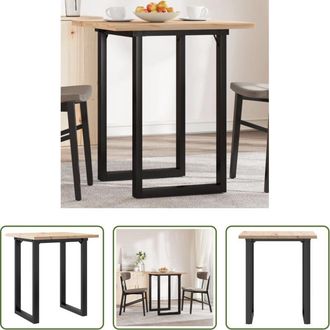 vidaXL Massivholz - Esstisch O-Gestell 70x70x75,5 cm Massivholz Kiefer & Stahl