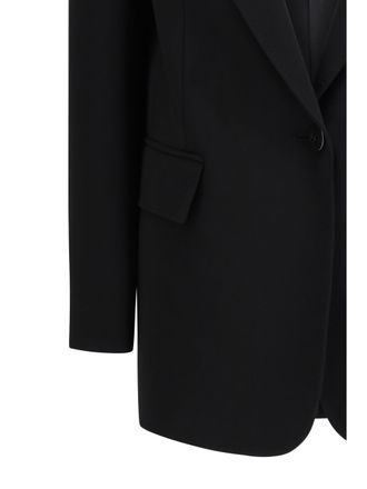 Max Mara Womens Blazer Bosco Cady Black Triacetate Jacket