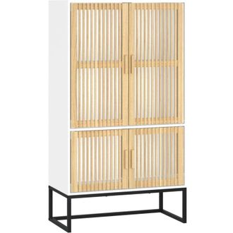 vidaXL Highboard Wei&szlig; 70x35x125 cm Holzwerkstoff Vidaxl
